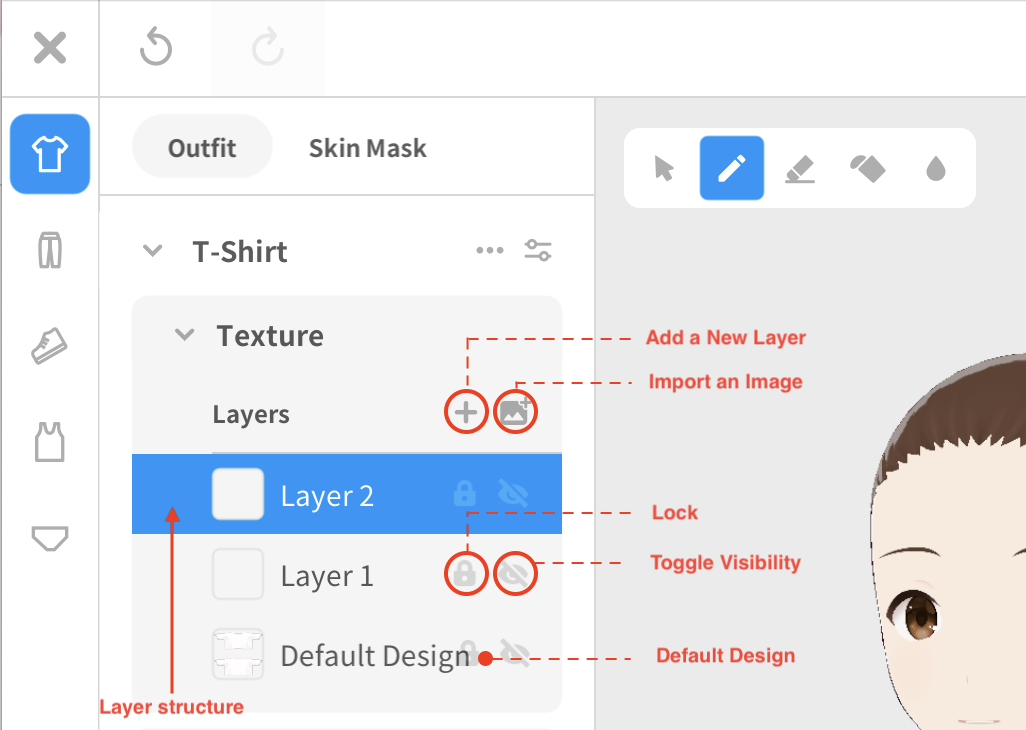 I want to learn more about layers – VRoid FAQ