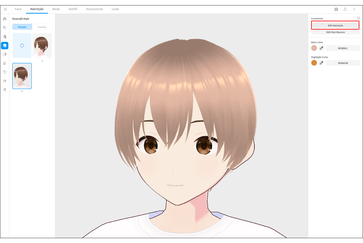 How to edit hair color and texture (material). – VRoid FAQ