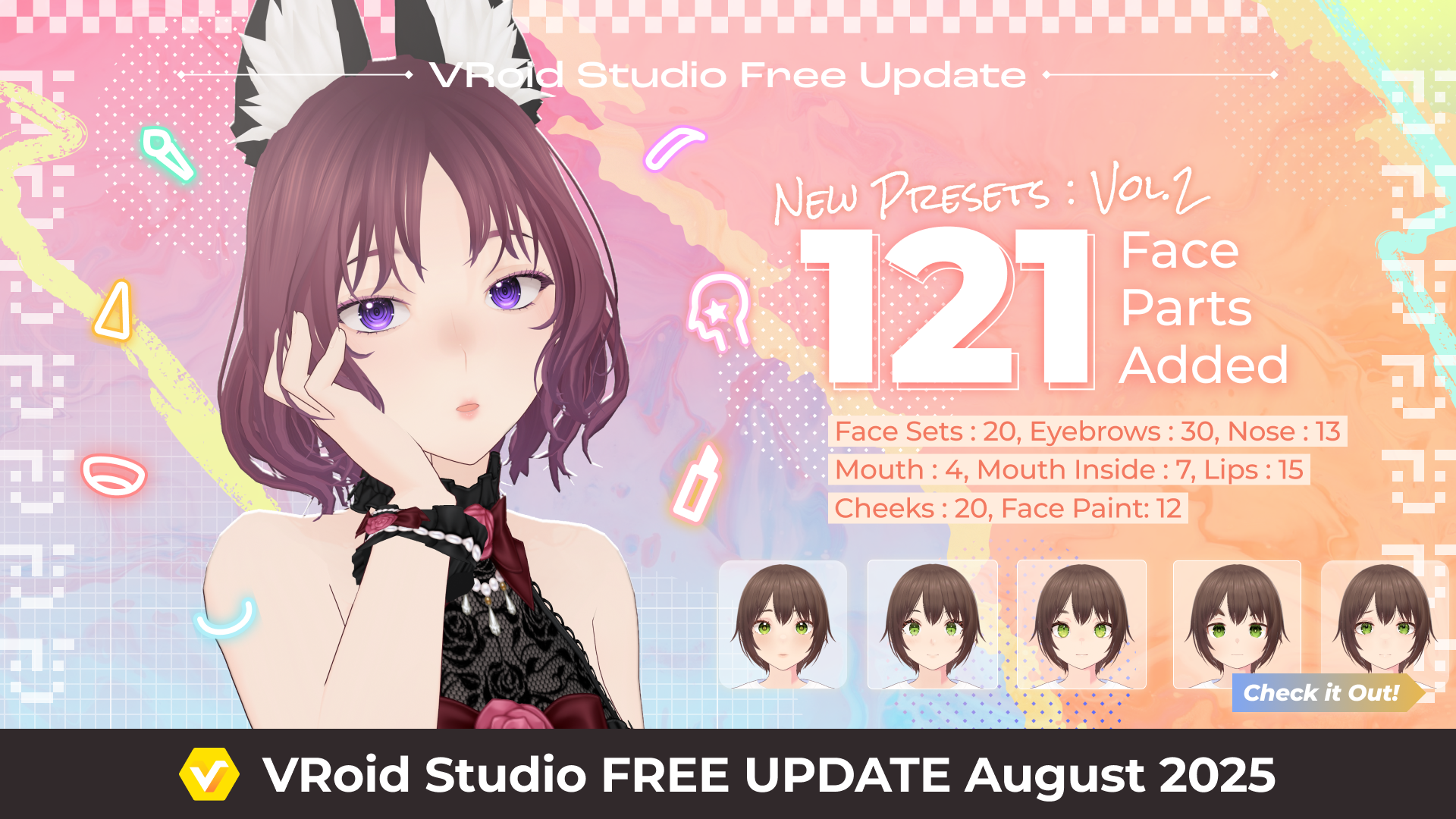 [v2.3.1] Added new presets (Aug. 28th, 2025) – VRoid FAQ